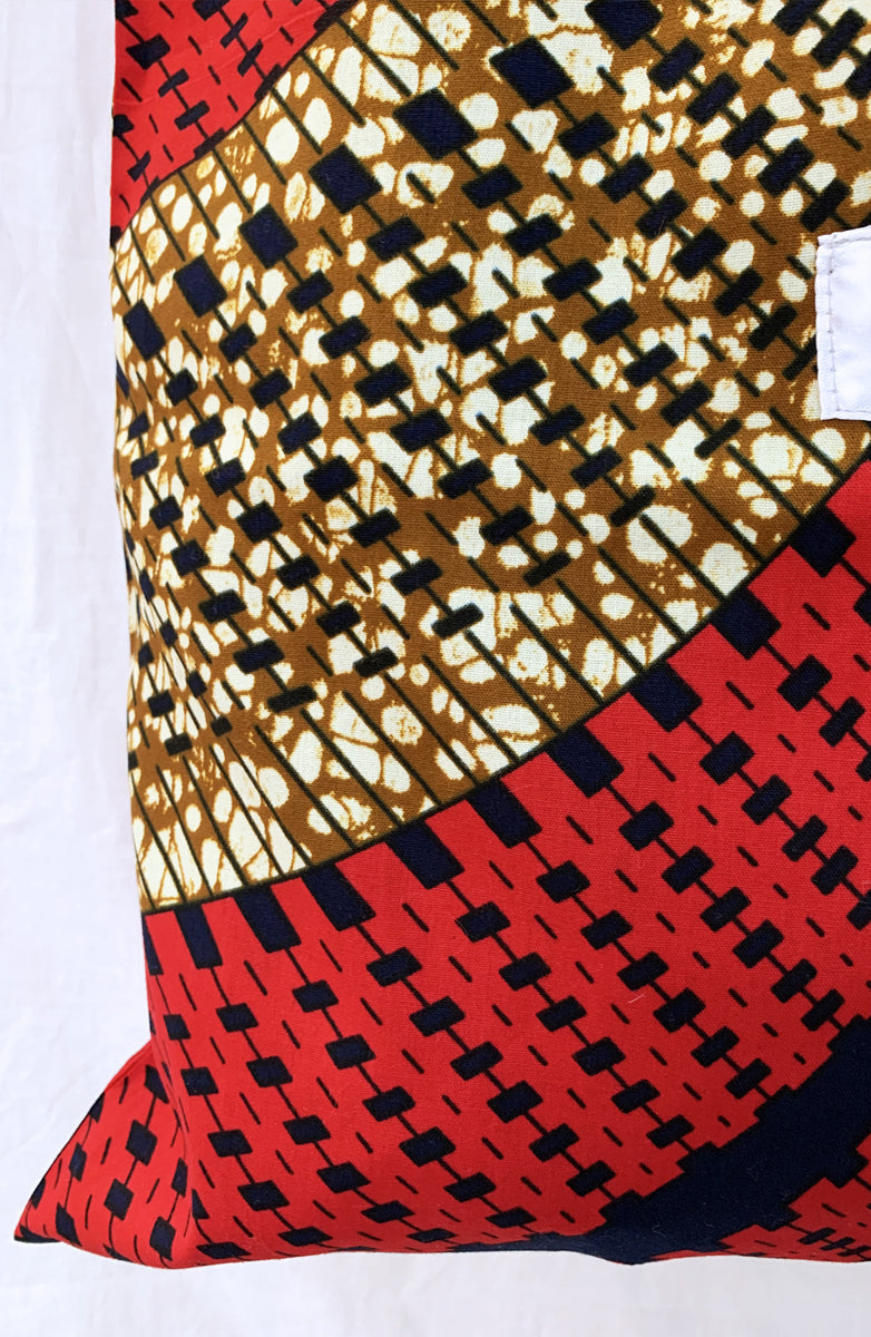 Cabas en wax-Rouge – Harris M